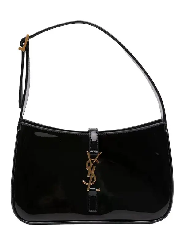 Saint Laurent 2022 Mini Patent Le 5 A 7 Shoulder Bag - Black