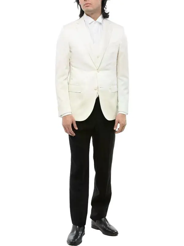 Corneliani Herringbone Single-breasted Blazer - Neutrals