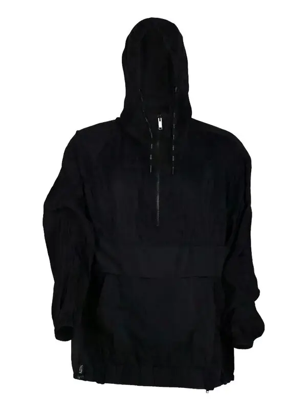 Valentino Garavani Logo Patch Hooded Jacket - Black