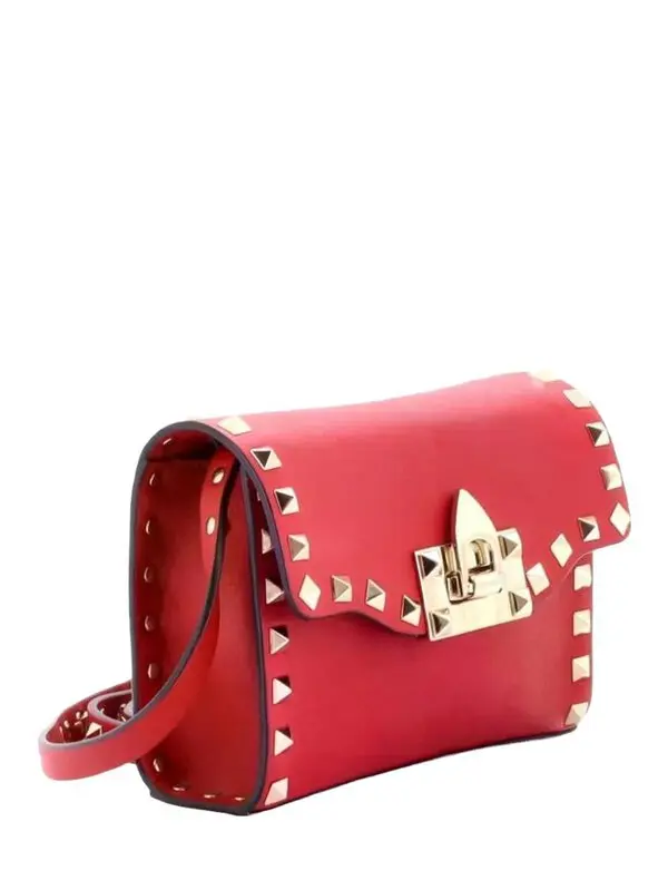Valentino Garavani Rockstud Flip Lock Flap Bag - Red