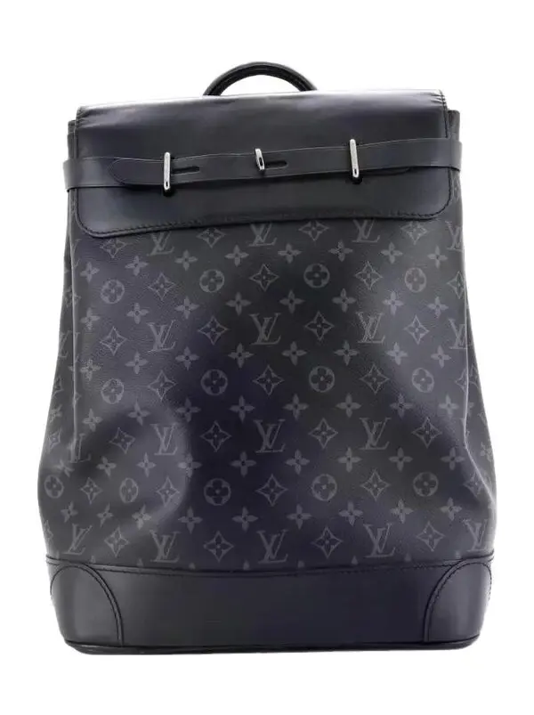 LOUIS VUITTON Steamer Monogram Eclipse Canvas Backpack - Black