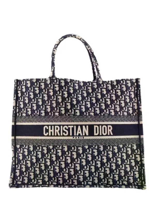 Dior Book Oblique Canvas Large Tote Bag - Blue