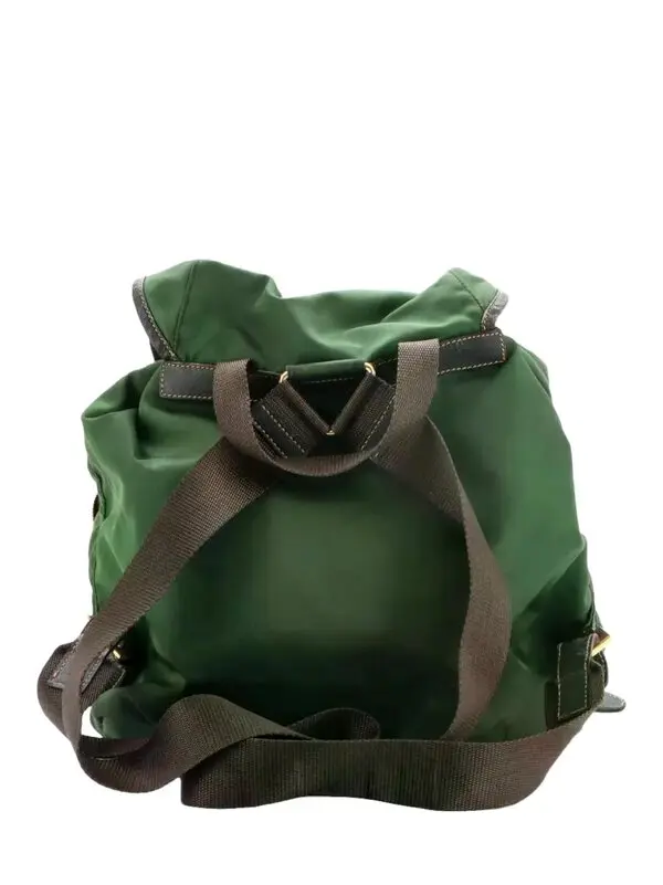 Prada Tessuto Double Front Pocket Backpack - Green
