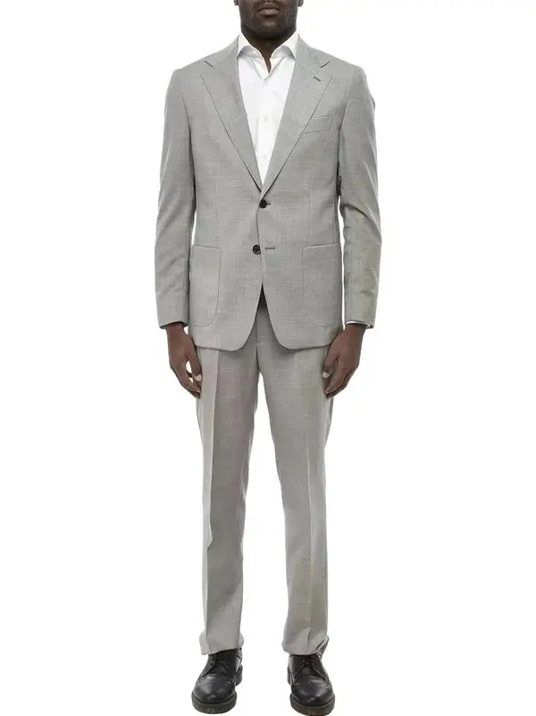 COLAMARINO Napoli Single-breasted Wool Suit - Grey