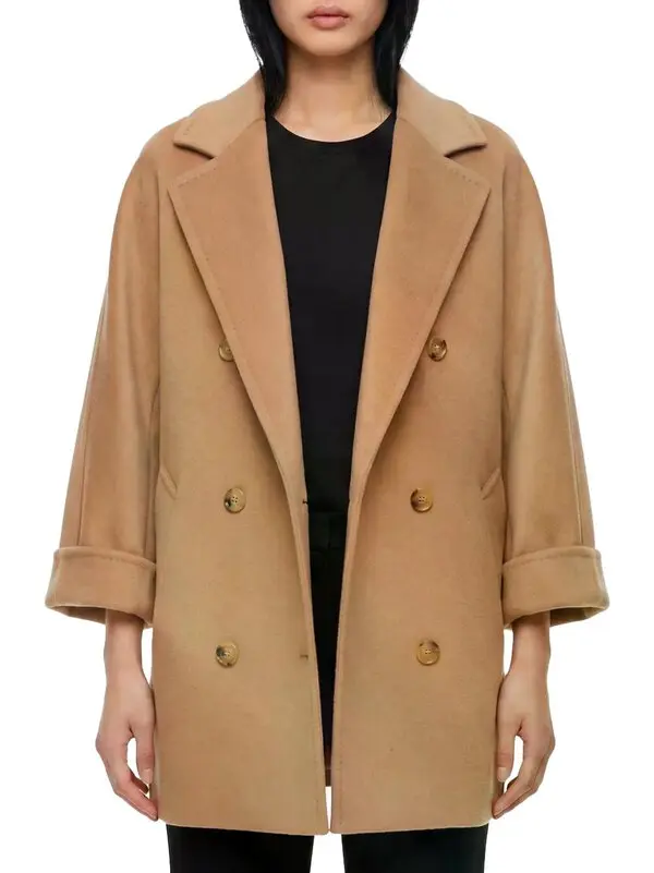 Max Mara Rebus Double-breasted Coat - Neutrals