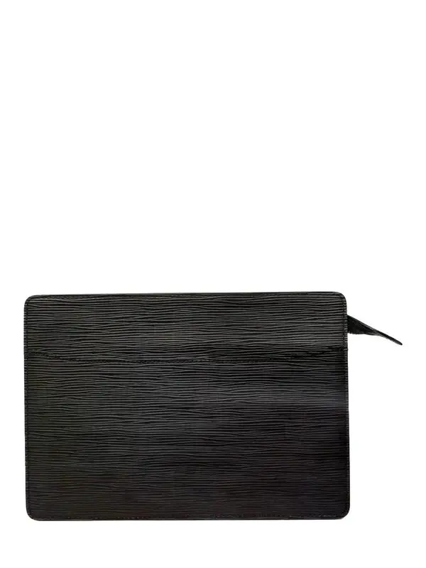 LOUIS VUITTON 2002 Epi Pochette Homme Clutch Bag - Black