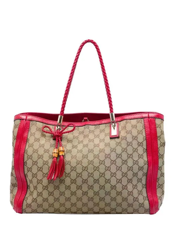 Gucci Gg Canvas Bella Tote Bag - Red