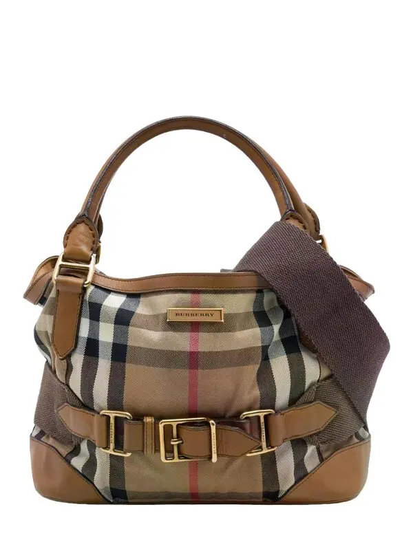 Burberry 2000-2017 House Check Canvas Brecon Satchel - Brown