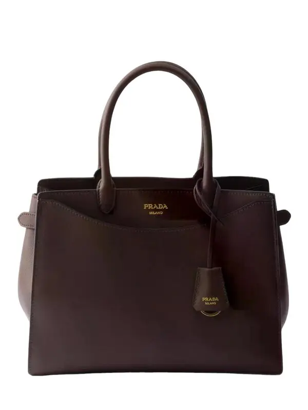 Prada Large Leather Handbag - Brown