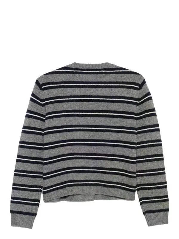 SEMICOUTURE Striped Cardigan - Grey