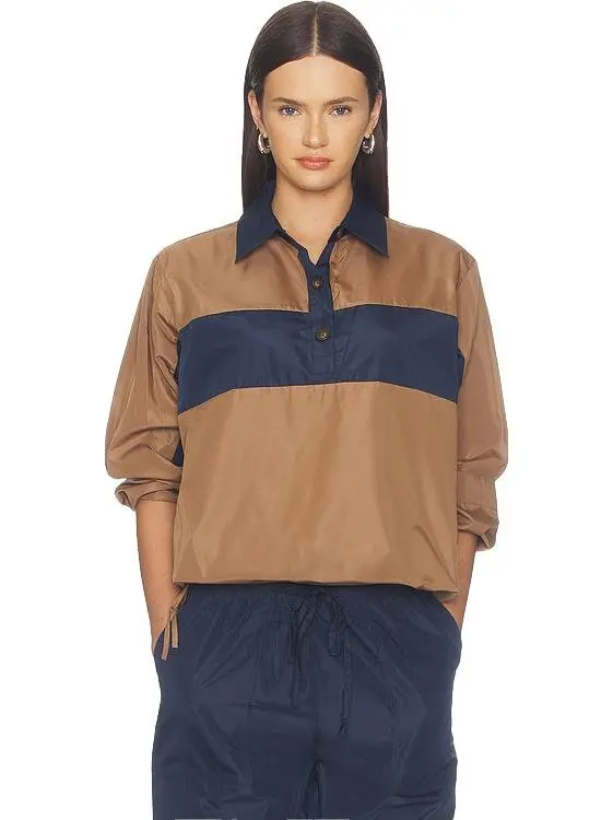 Rag & Bone Taffeta Rugby Shirt - Brown