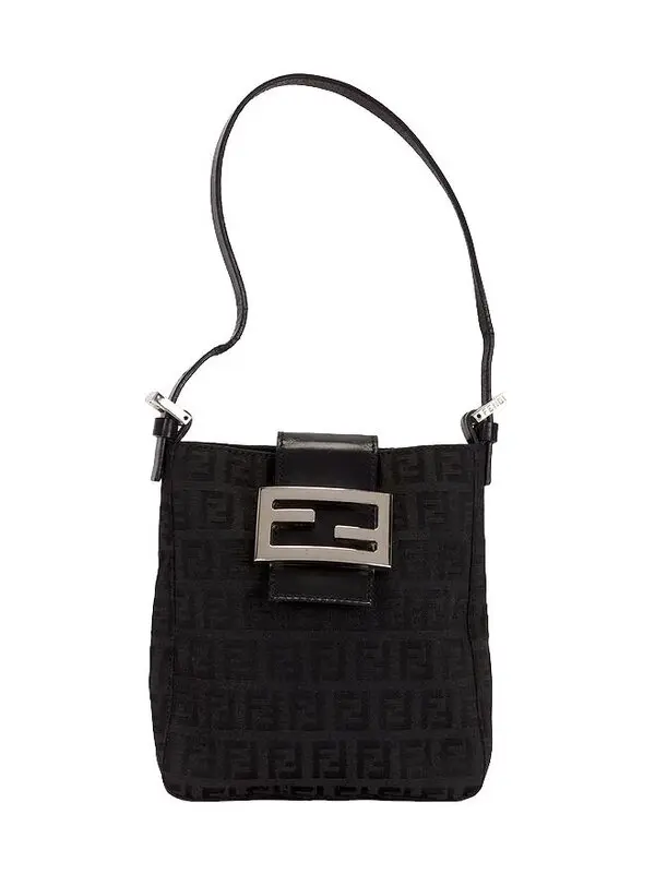 FWRD RENEW Fendi Zucchino Hobo Bag - Black