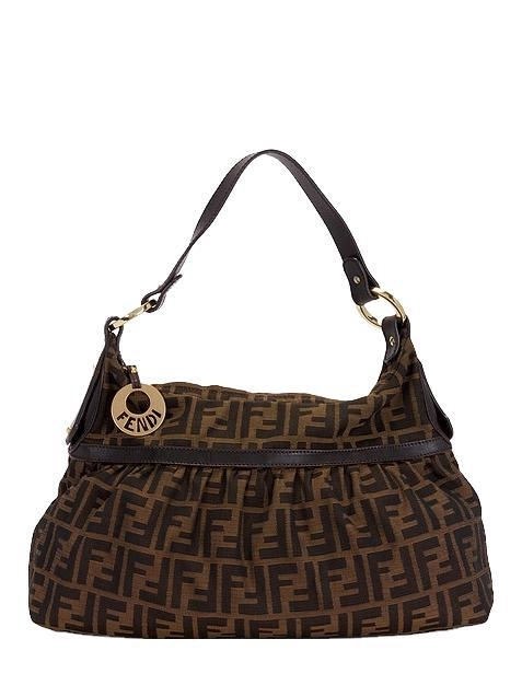 FWRD RENEW Fendi Zucca Chef Shoulder Bag - Brown
