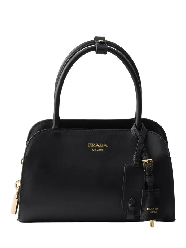 Prada Medium Leather Handbag - Black