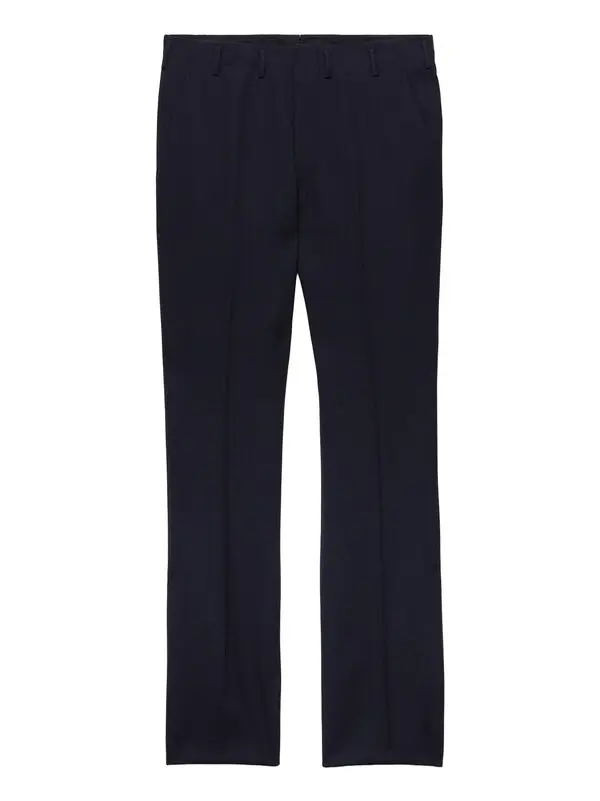 Prada Wool Tailored Trousers - Navy