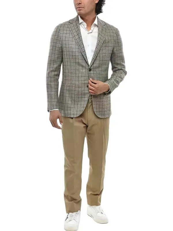 Corneliani Gate Gingham-pattern Blazer - Neutrals
