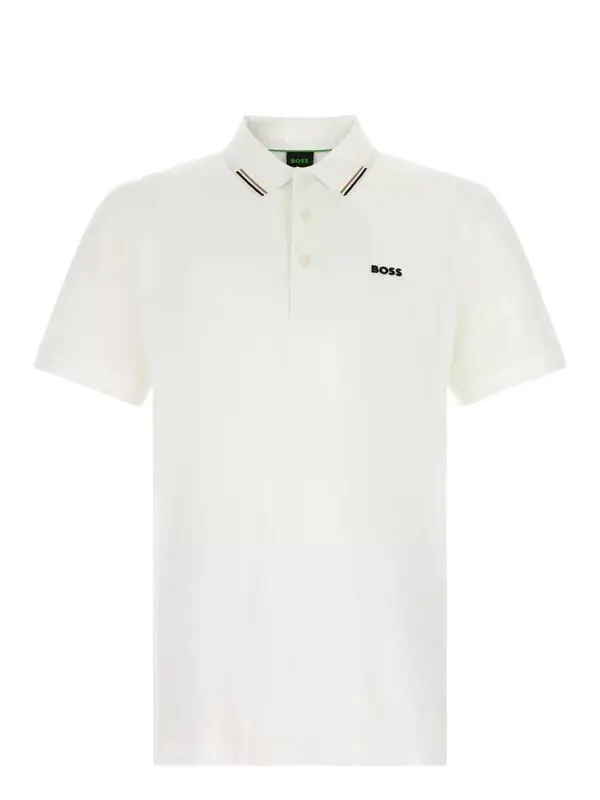 BOSS Swing Paddy Logo-print Polo Shirt - Neutrals