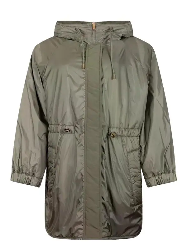 Max Mara Hooded Drawstring-waist Coat - Grey