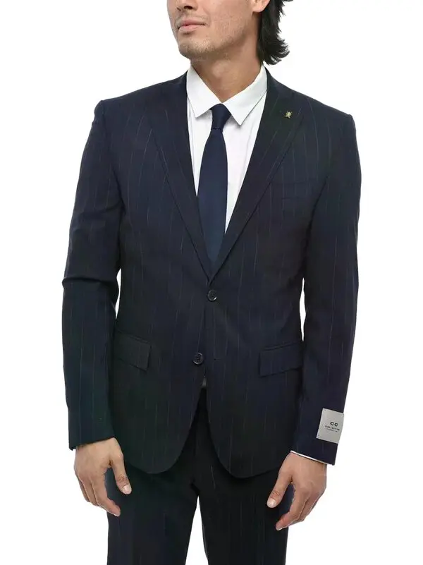 Corneliani Pinstripe-pattern Single-breasted Suit - Blue