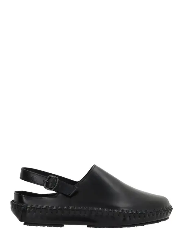 10 CORSO COMO Stitch-detailing Leather Mules - Black
