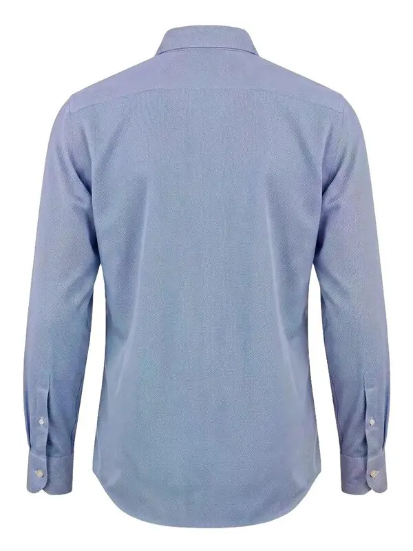 XACUS Concealed-placket Long-sleeve Shirt - Blue