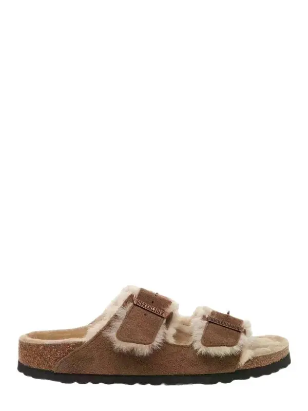 BIRKENSTOCK Arizona Shearling-lined Sandals - Brown