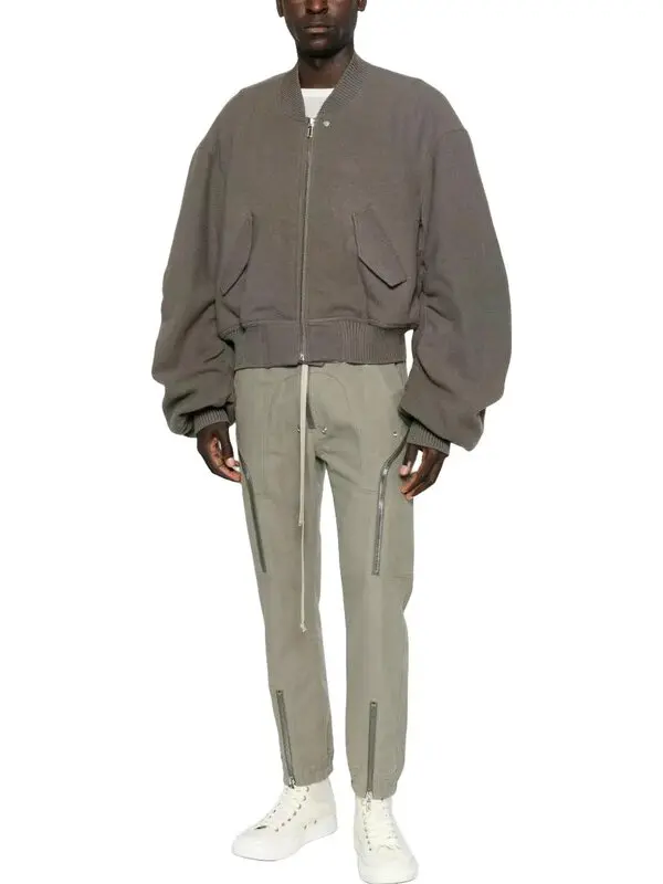 Rick Owens Secchia Zip-fastening Bomber Jacket - Grey