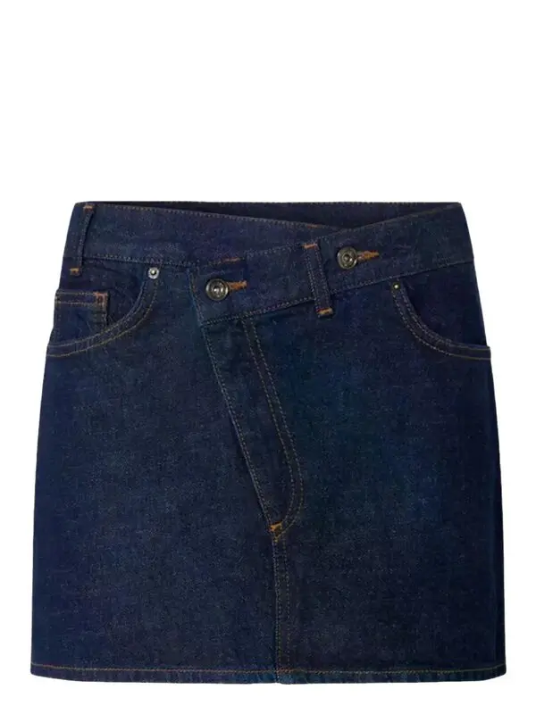 Liu Jo Asymmetric Denim Mini Skirt - Blue