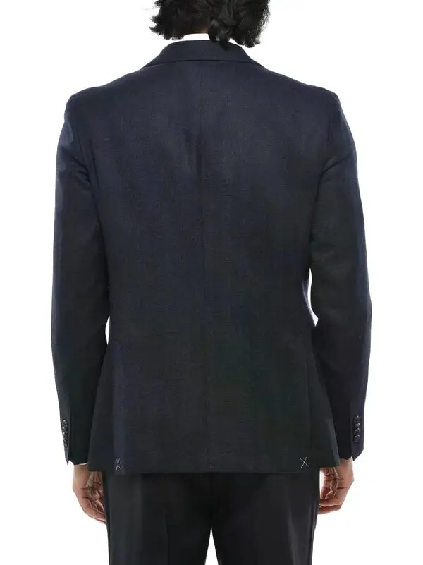 Corneliani Single-breasted Herringbone Jacket - Blue