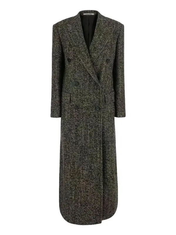 Tagliatore Double-breasted Herringbone Overcoat - Brown