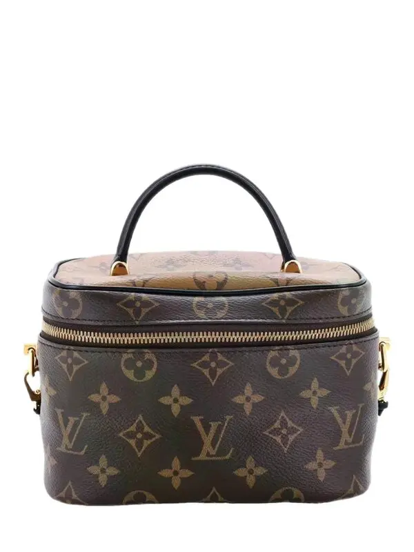 LOUIS VUITTON Vanity Handbag Reverse Monogram Canvas Pm Satchel - Brown