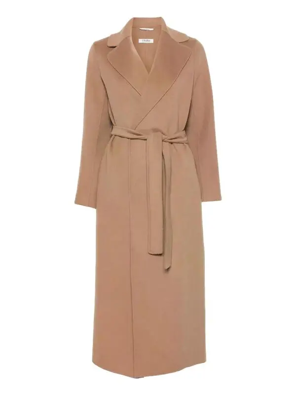 Max Mara Belted Notch-lapel Coat - Brown