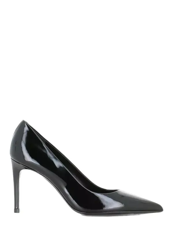 SERGIO LEVANTESI Patent Finish Pointed Toe Stiletto Pumps - Black