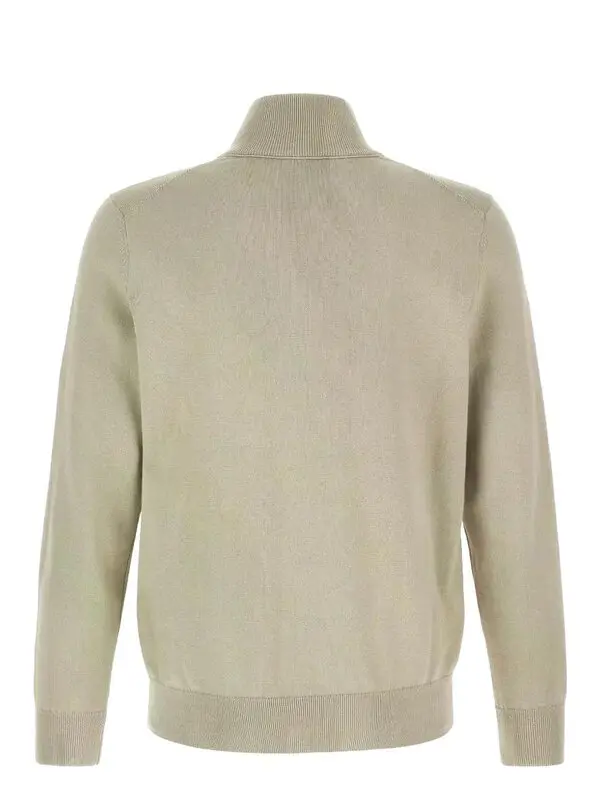BOSS Logo Patch Zip-up Cardigan - Neutrals