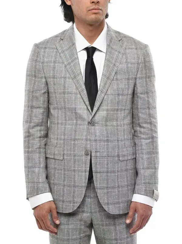 Corneliani Single-breasted Checked Suit - Grey