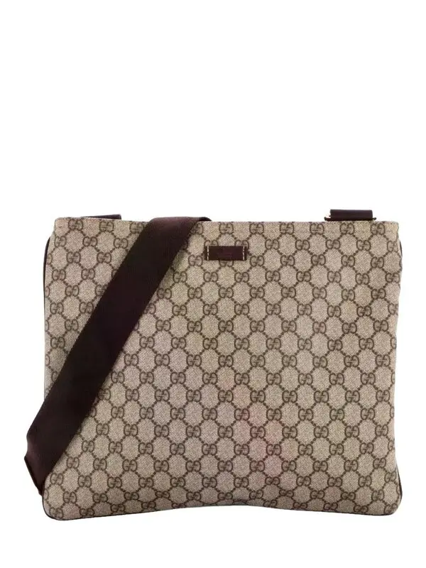 Gucci Gg Coated Canvas Messenger Bag - Brown