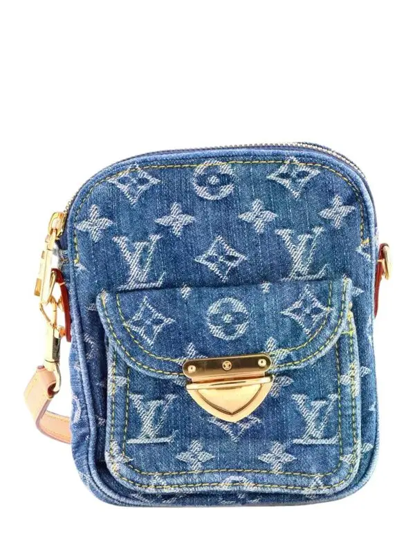 LOUIS VUITTON Fairfax Pochette Remix Monogram Denim Crossbody Bag - Blue