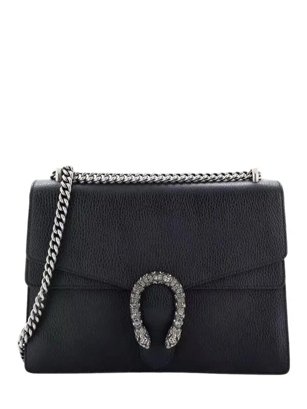 Gucci Dionysus Bag Leather Medium Shoulder Bag - Black