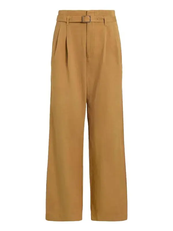 Polo Ralph Lauren Cotton-linen Pleated Belted Trousers - Neutrals