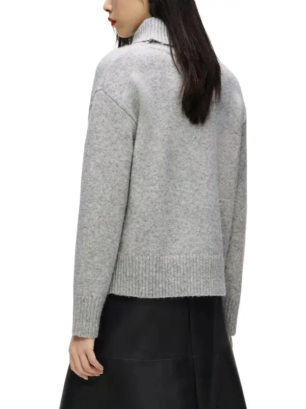 Karl Lagerfeld Soutache Turtleneck Sweater - Grey
