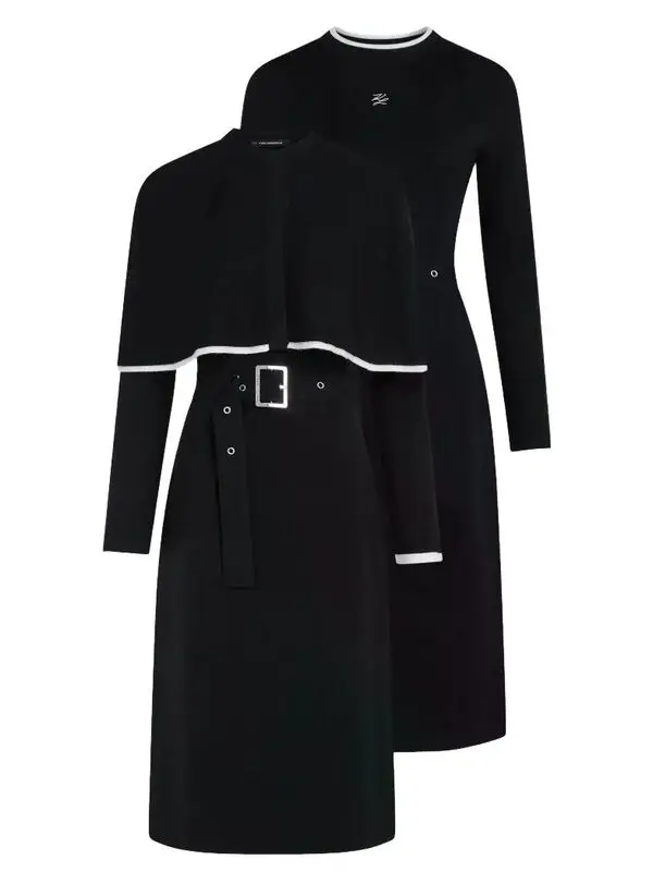 Karl Lagerfeld Transformable Cape Dress - Black