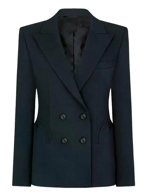 BLAZÉ MILANO Double-breasted Smiley Pocket Blazer - Blue