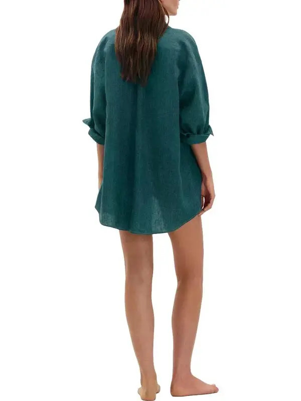 ERES Contrast Stitch Shirt - Green