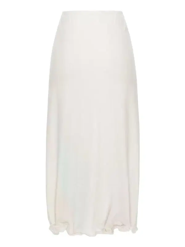 SEEN USERS Twombly Bloom Ruffled Midi Skirt - White
