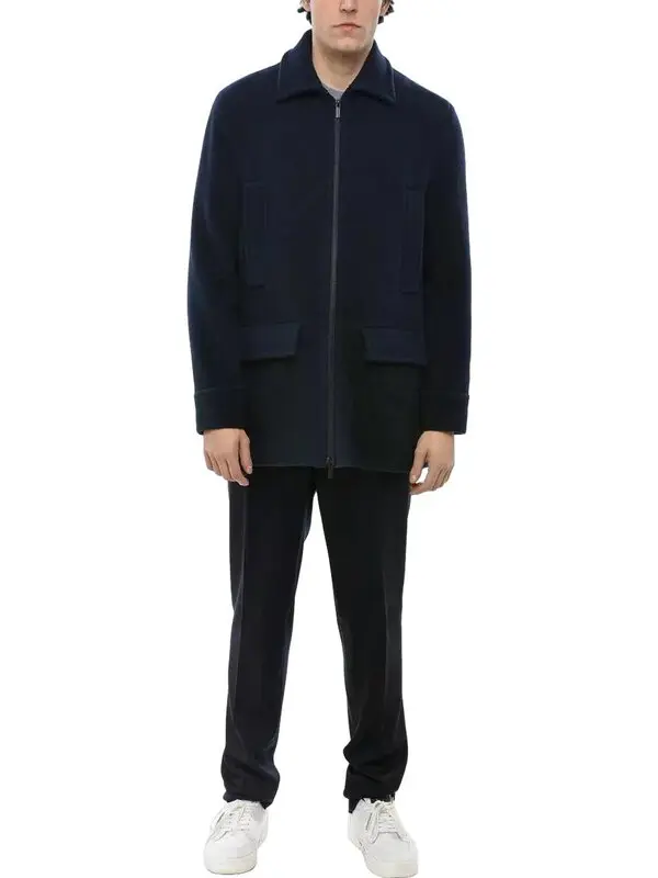 Corneliani Zip-up Four-pocket Coat - Blue