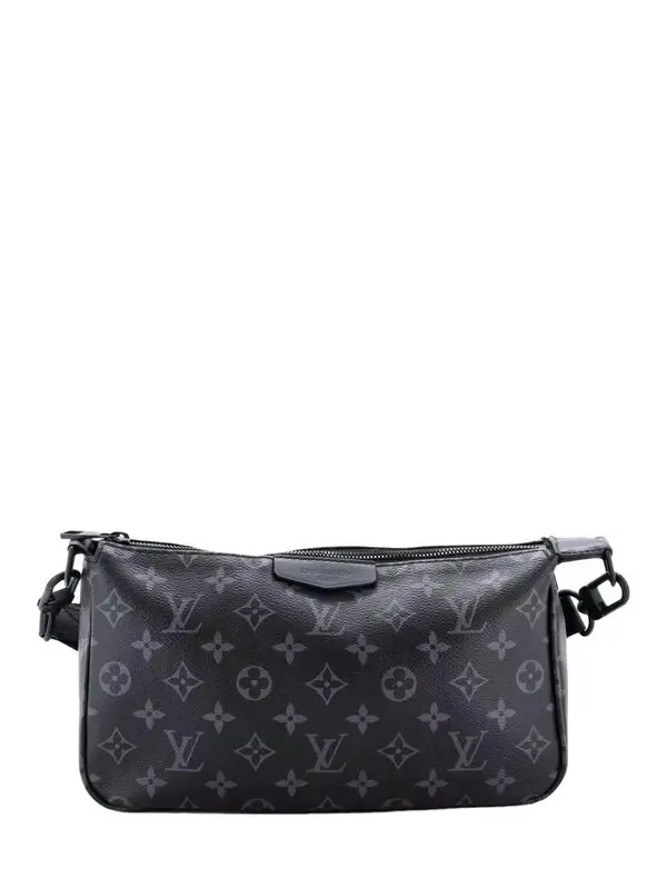 LOUIS VUITTON Monogram Eclipse Canvas Pochette Accessoires Nm Bag - Black