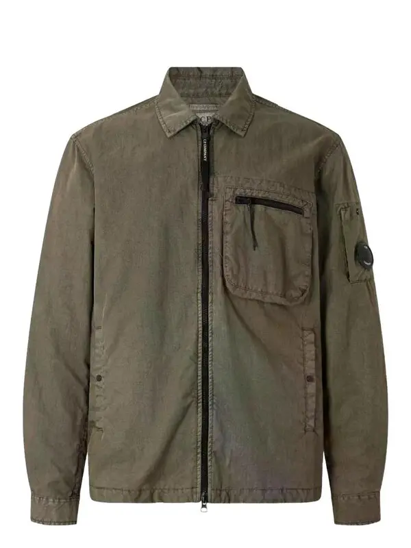C.P. COMPANY Panama-r Zipped Lens Overshirt - Green