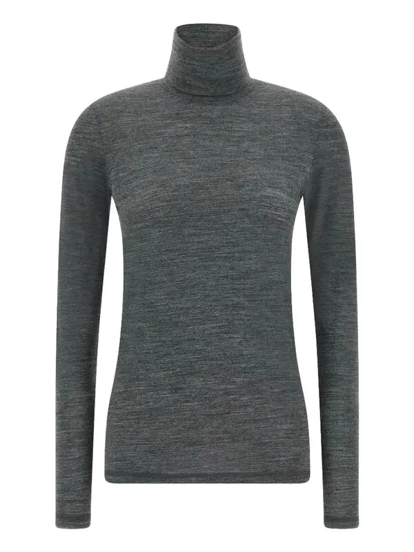 JIL SANDER High Neck Long Sleeve T-shirt - Grey