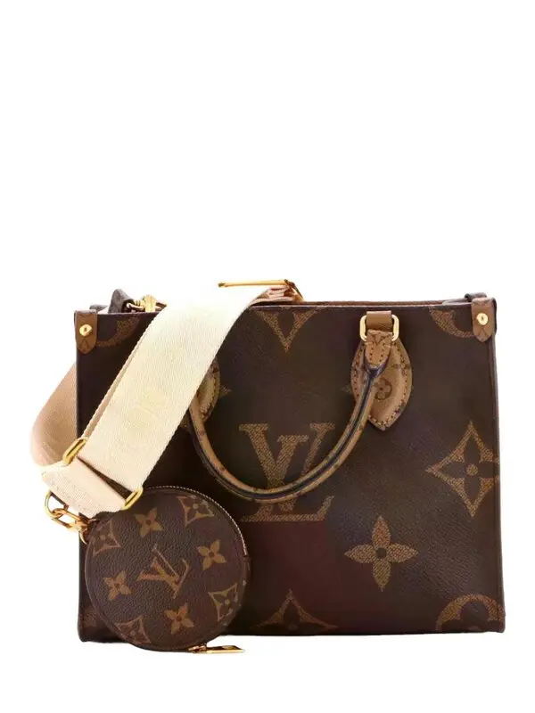 LOUIS VUITTON Onthego Tote Reverse Monogram Giant Pm Shoulder Bag - Brown
