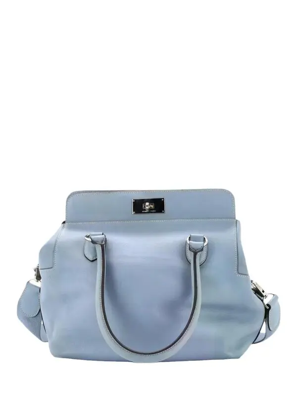 Hermès Toolbox Bag Evercolor 26 Satchel - Blue
